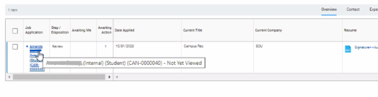 Workday - View a Job Requisition and Review Applicants - SOU Human ...